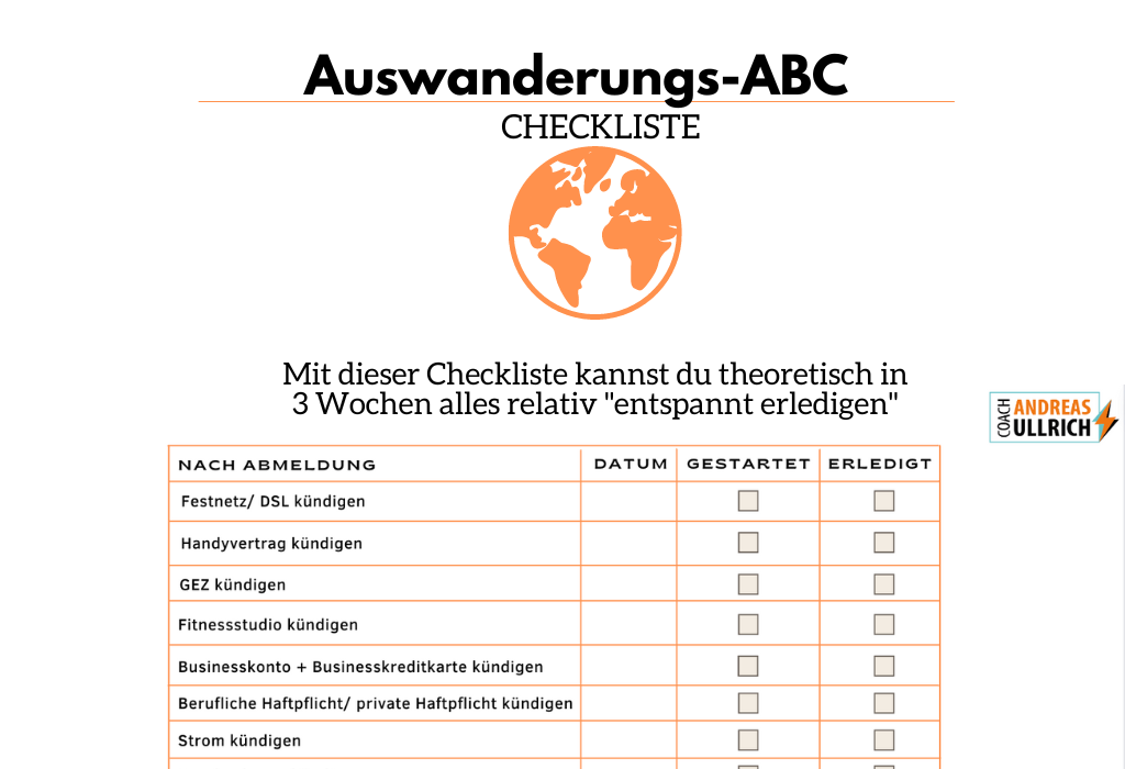 Kostenlose Checkliste Auswanderung - ichbewegedich.de